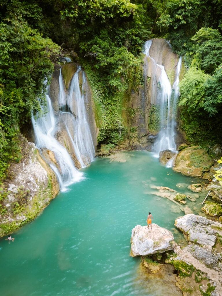 Dimiao Twin Falls (Pahangog Falls) in Bohol, Philippines