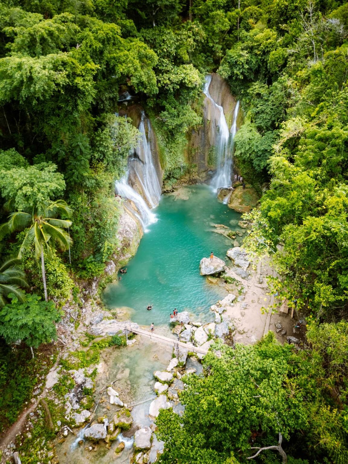 Dimiao Twin Falls (Pahangog Falls) in Bohol, Philippines